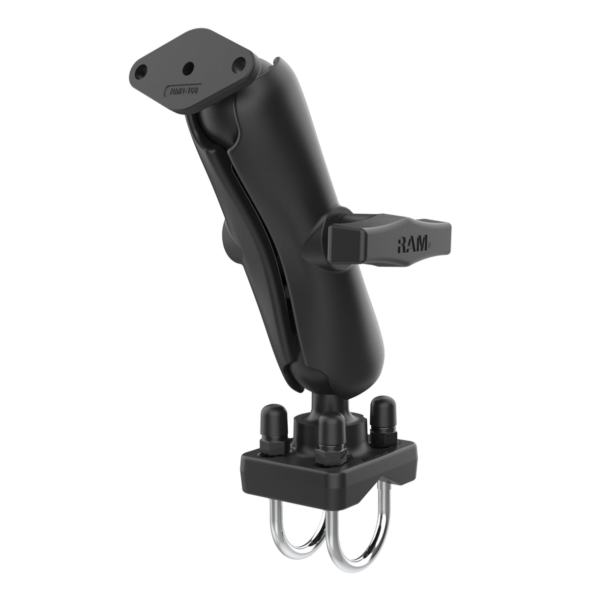 RAM Double U-Bolt Rail Mount for Smaller Rails with Diamond Plate – The ...